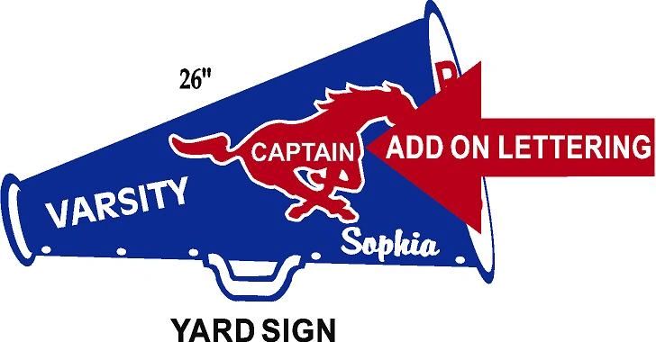 PEARCE HS VARSITY CHEER Add On Lettering for CAPTAIN