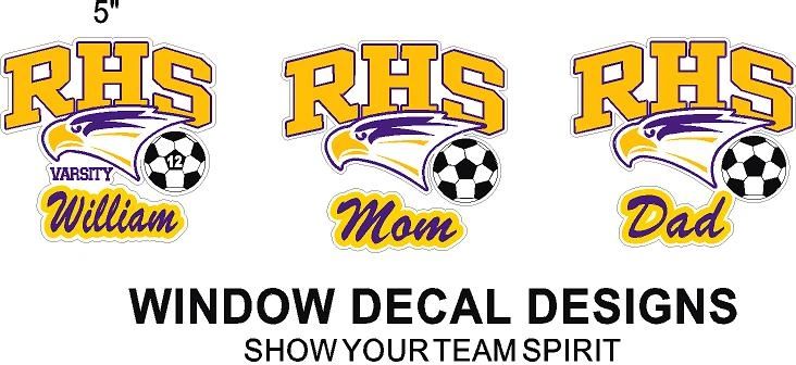 RHS BOYS SOCCER Window Decal Designs
