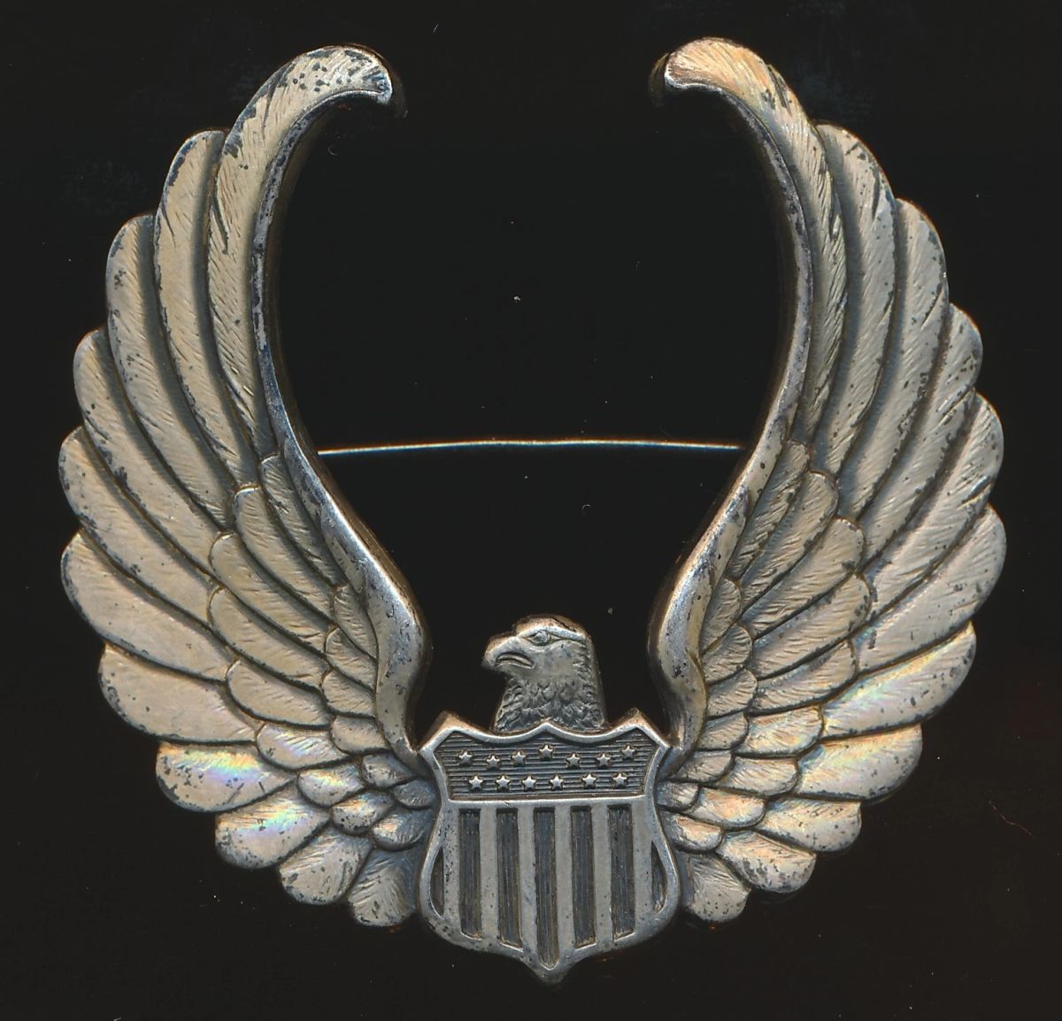 US Army Air Corps Civilian Pilot Instructor Cap Badge