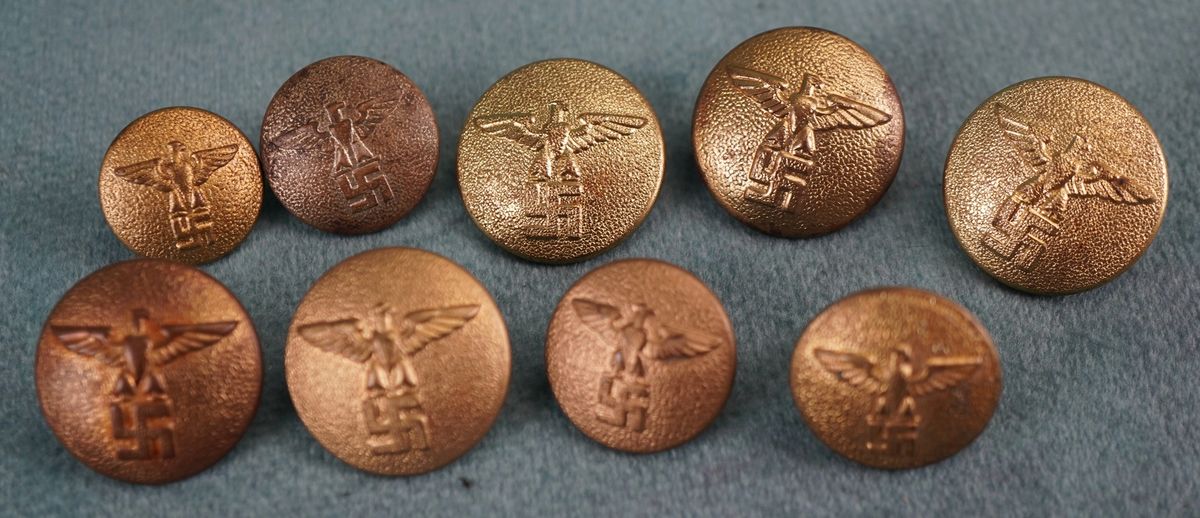 SET of NSDAP Tunic Buttons
