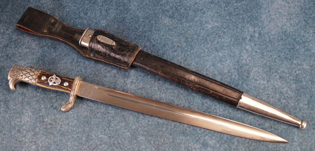 scarce UNSLOTTED Polizei Dress Bayonet by Alexander Coppel -Solingen
