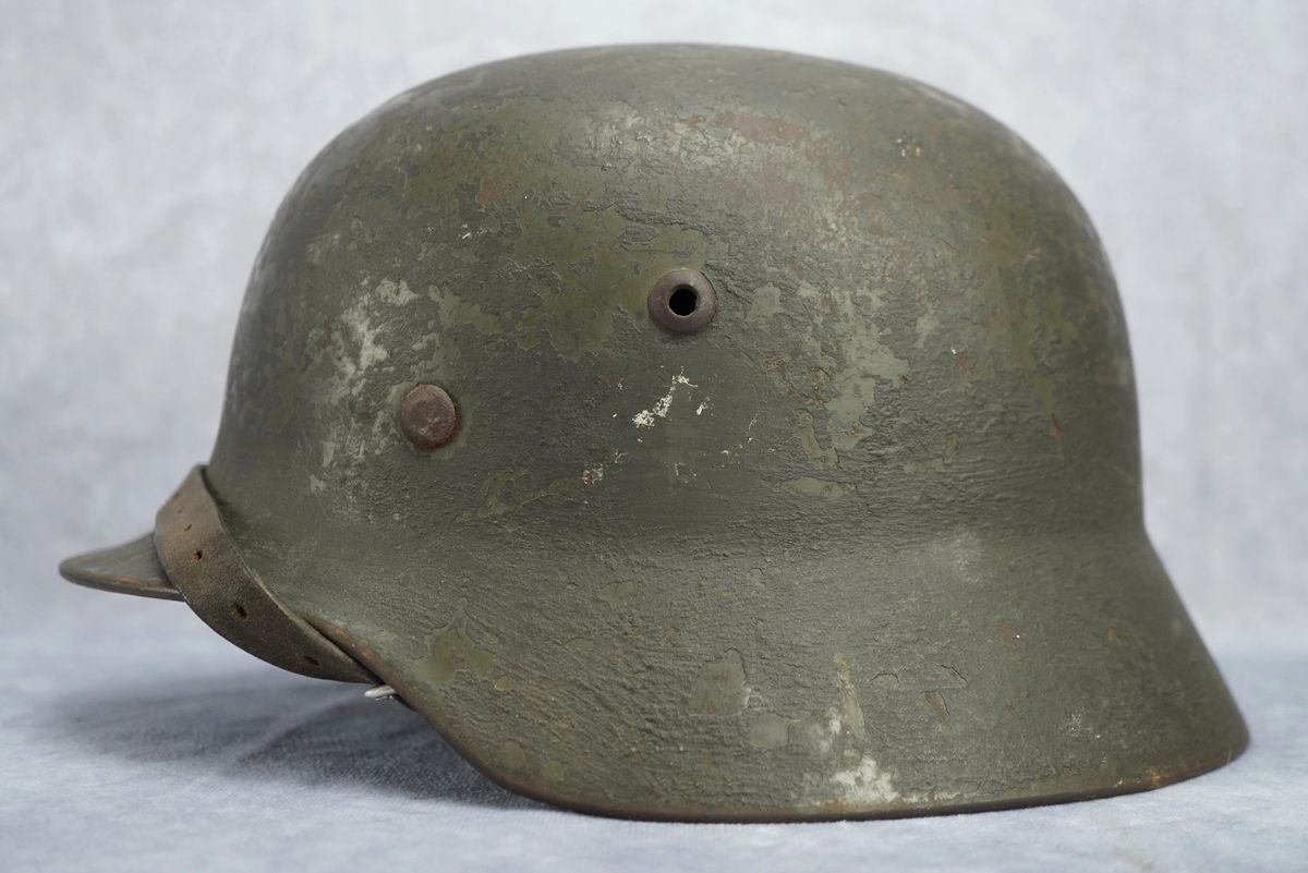 NAMED M35 Heer Combat Helmet w/ Field Overpaint Camo