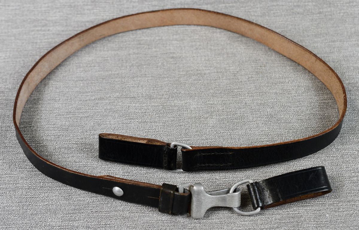 Black Leather Political Cross Strap