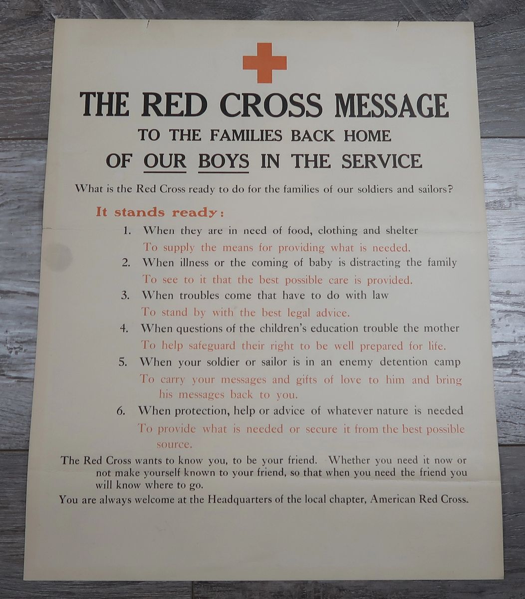 WW2 The Red Cross Message Poster
