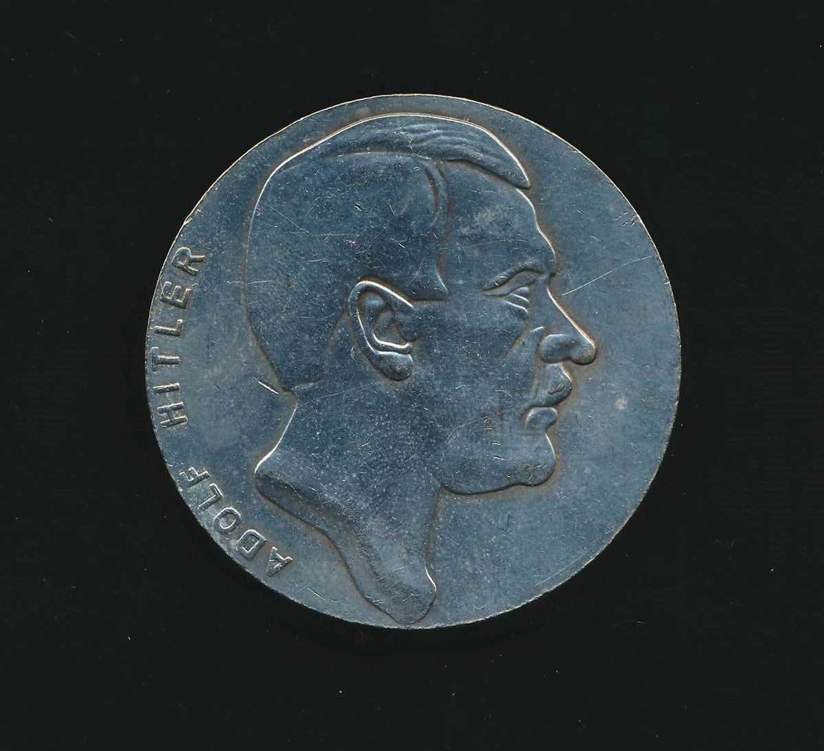 Silver Adolf Hitler Table Medal