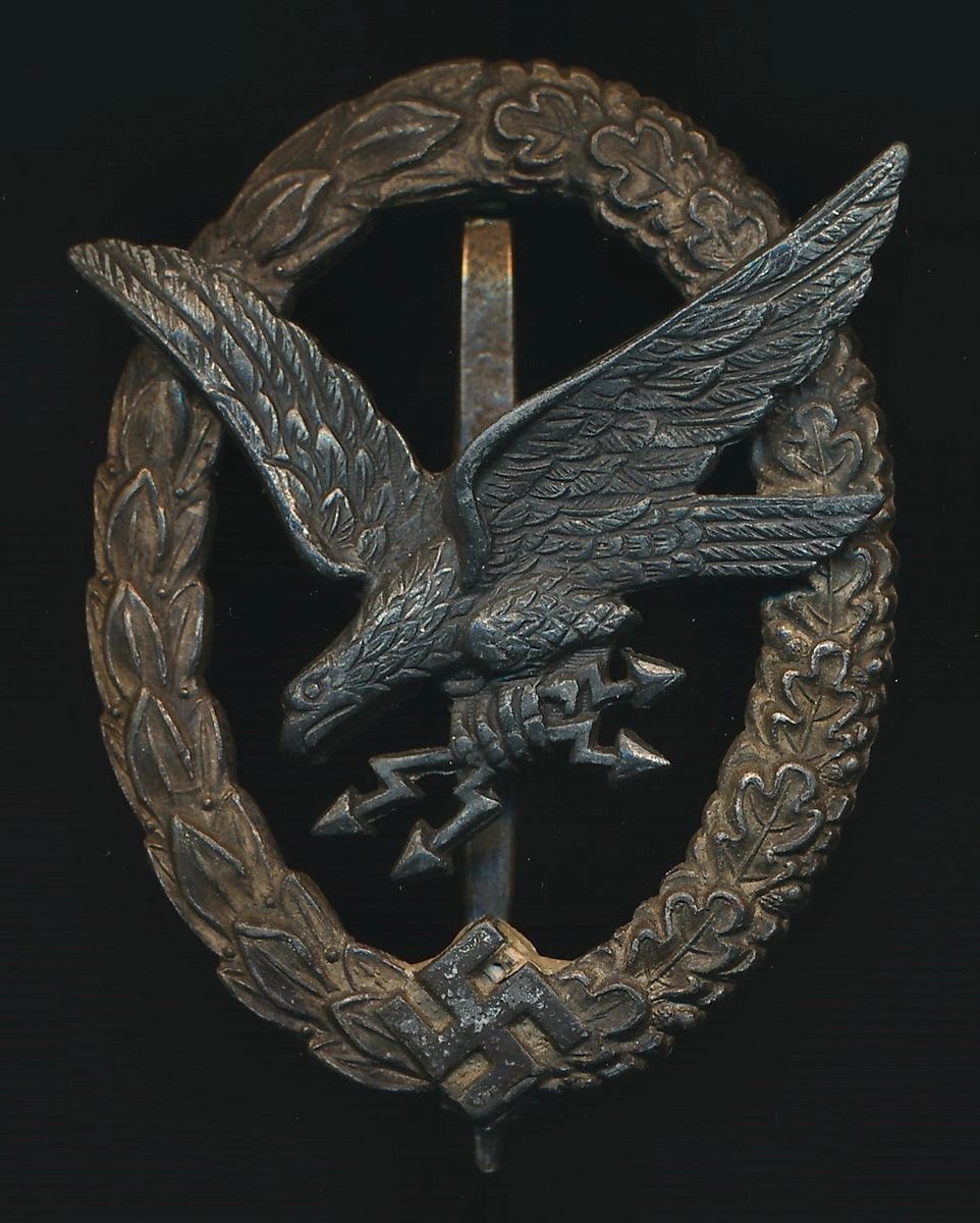 RARE Luftwaffe Radio Operator Badge by Rudolf Karneth