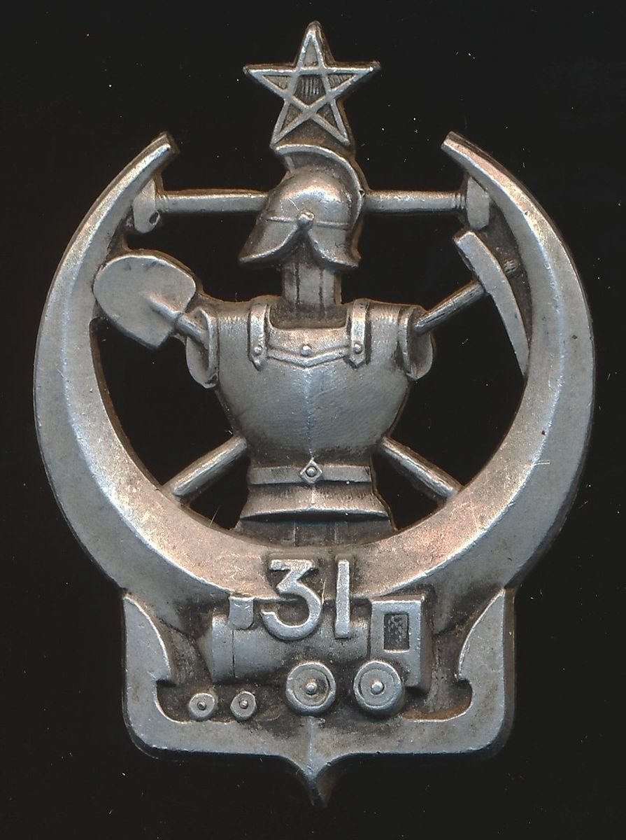 WW2 era French Army 31st Engineer Bataillon Badge