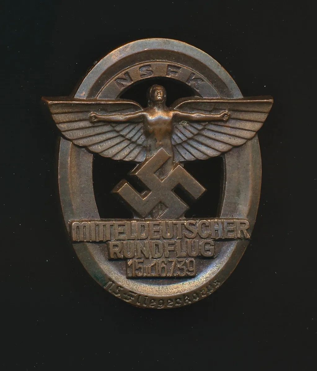 Large NSFK Mitteldeutscher Rundflug Badge