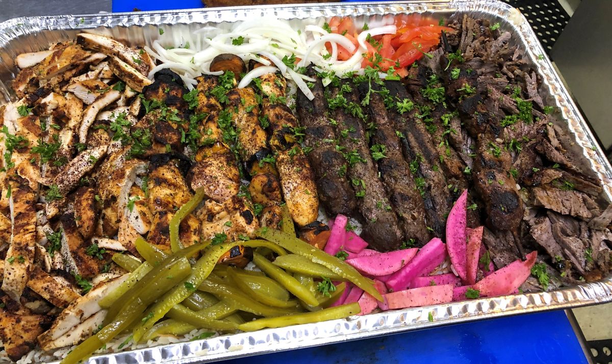Kabob Kabob Feast (10 people) (Comes with rice and One side)