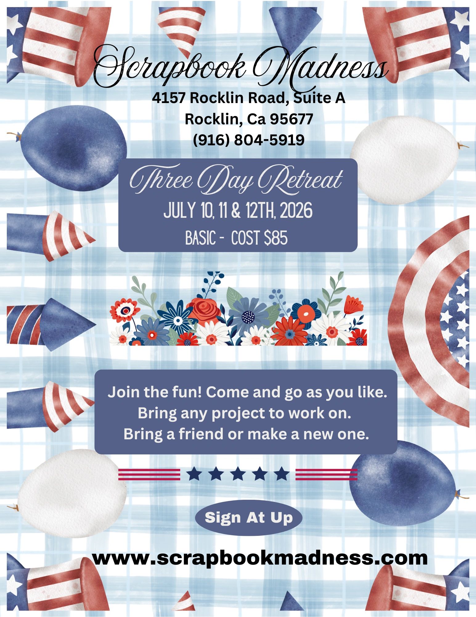 July 10, 11 & 12, 2026 Basic Three Day Retreat