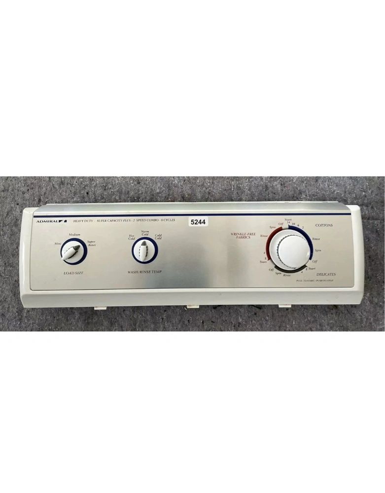 Admiral Washer Control Panel W Timer Switch Part# 21002042 21001882 ...