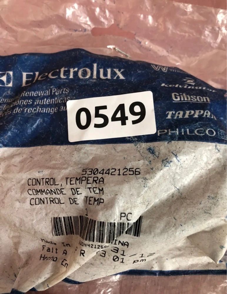 NEW 5304421256 | ELECTROLUX TEMPERATURE CONTROL OEM