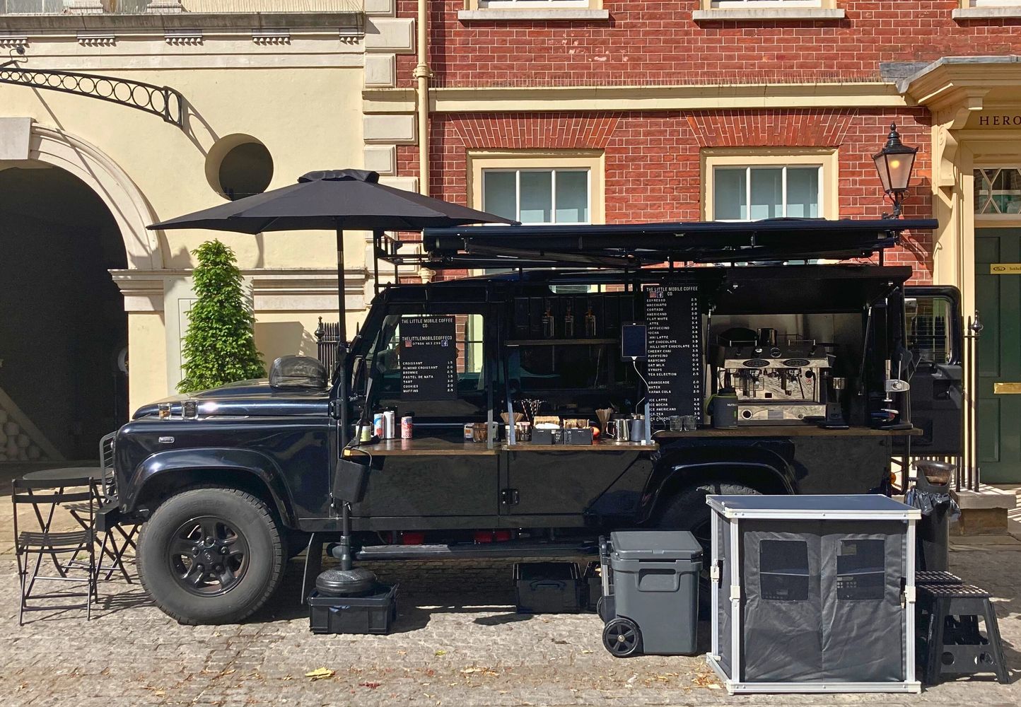 The Little Mobile Coffee Co. - Landrover Defender Mobile Coffee Truck