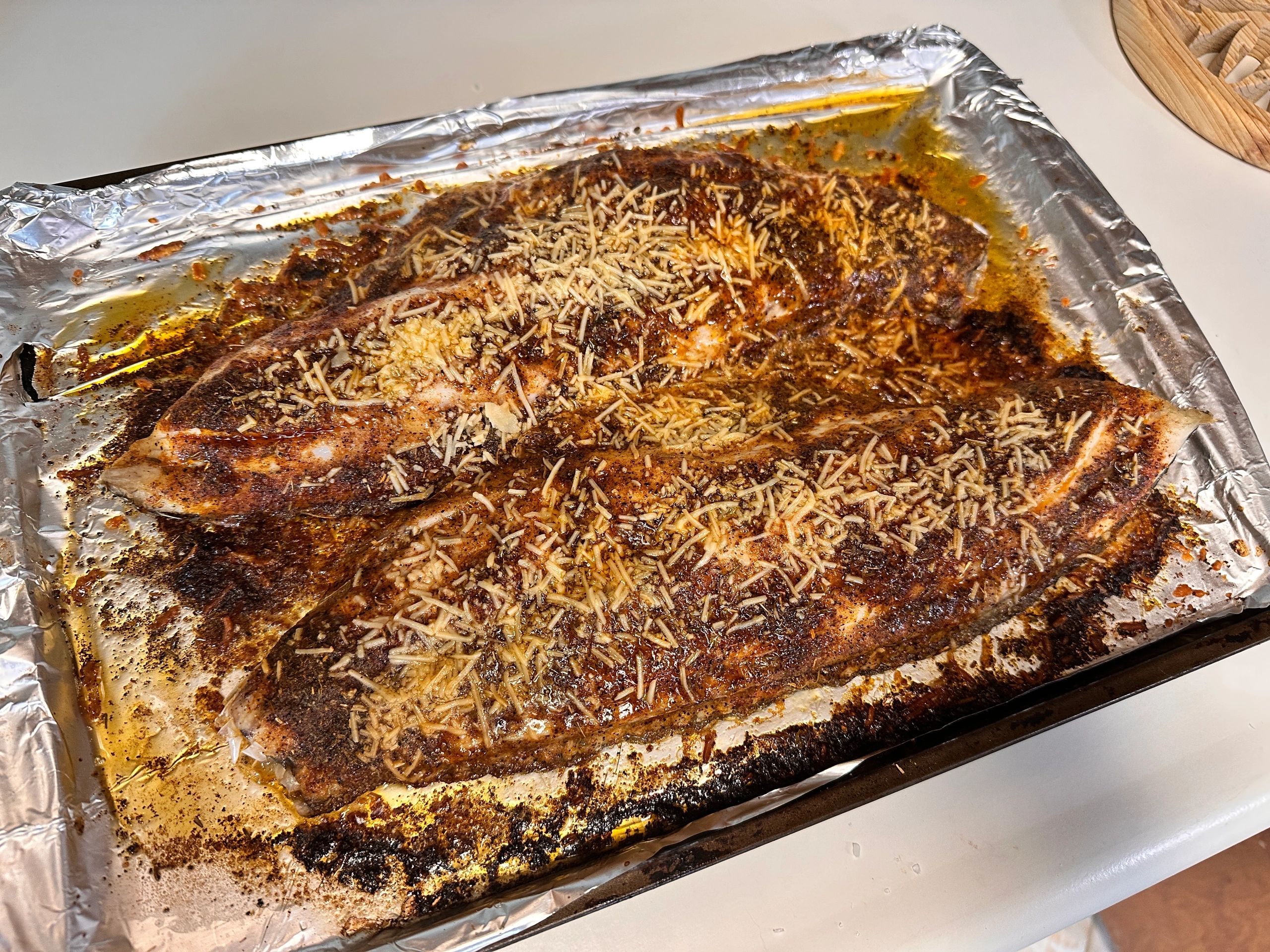Blackened Redfish Parmesan Baked Fillets