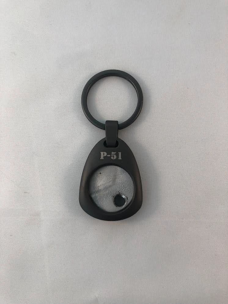 Genuine WWII North American P-51 Mustang Skin Keychain/Locket WA-0104-B