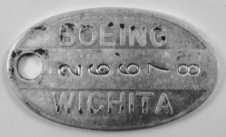 Boeing Tool Chit, Key Fob, Wichita B-29 Superfortress Plant KEY-0101