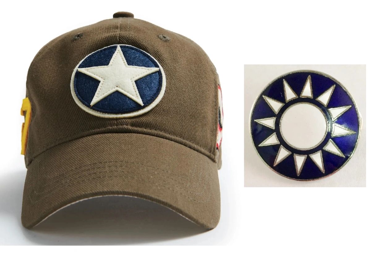 Flying Tigers Ball Cap with Chinese Star Pin SMU-0159