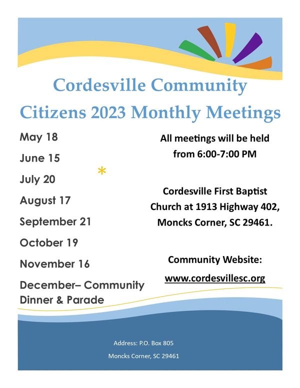 Community Support - Cordesville Community Citizens