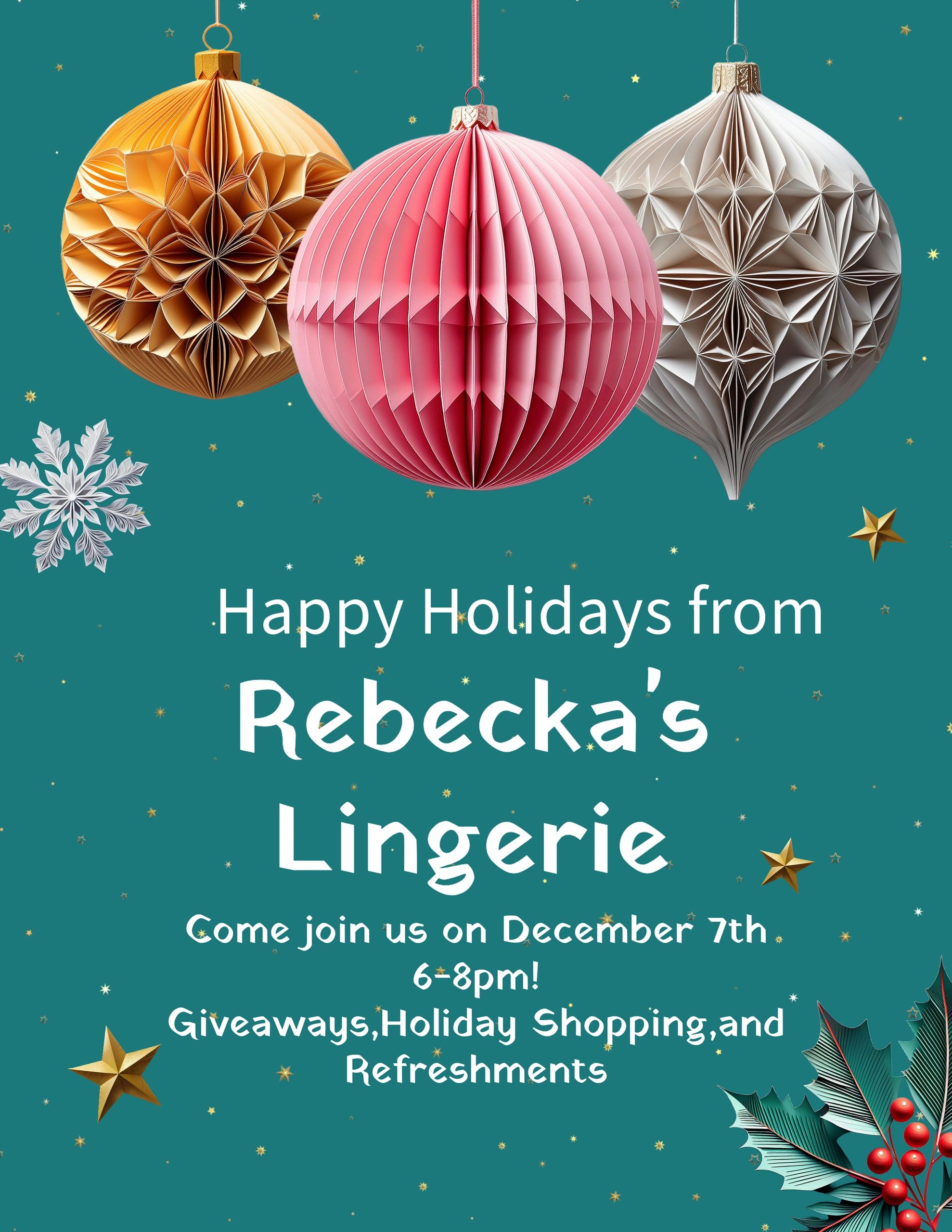 Holiday Party reminder!