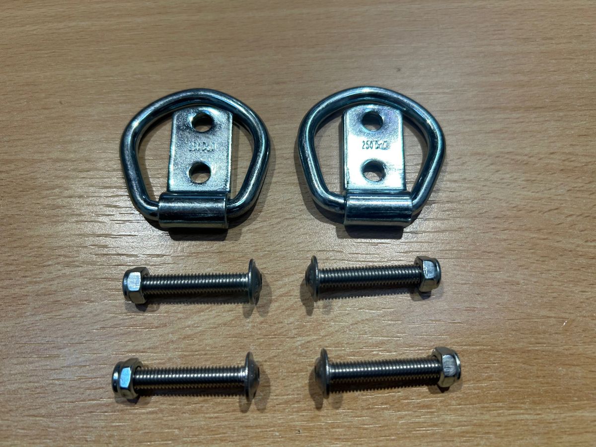 Set of 2 Tie Down Deck Rings for Debon Box Trailers - Nuts and Bolts ...