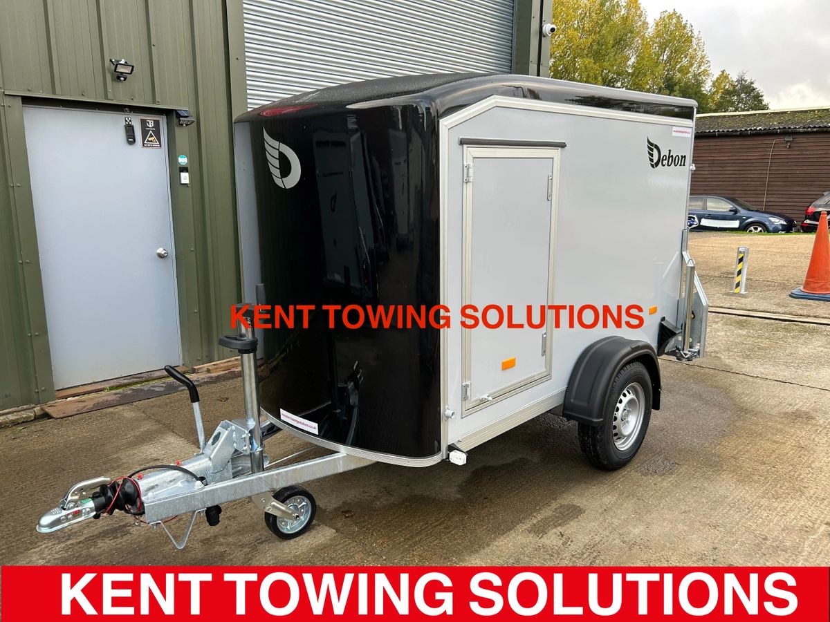 Debon C255 Box Trailer in Black with Composite Sides and Side Door