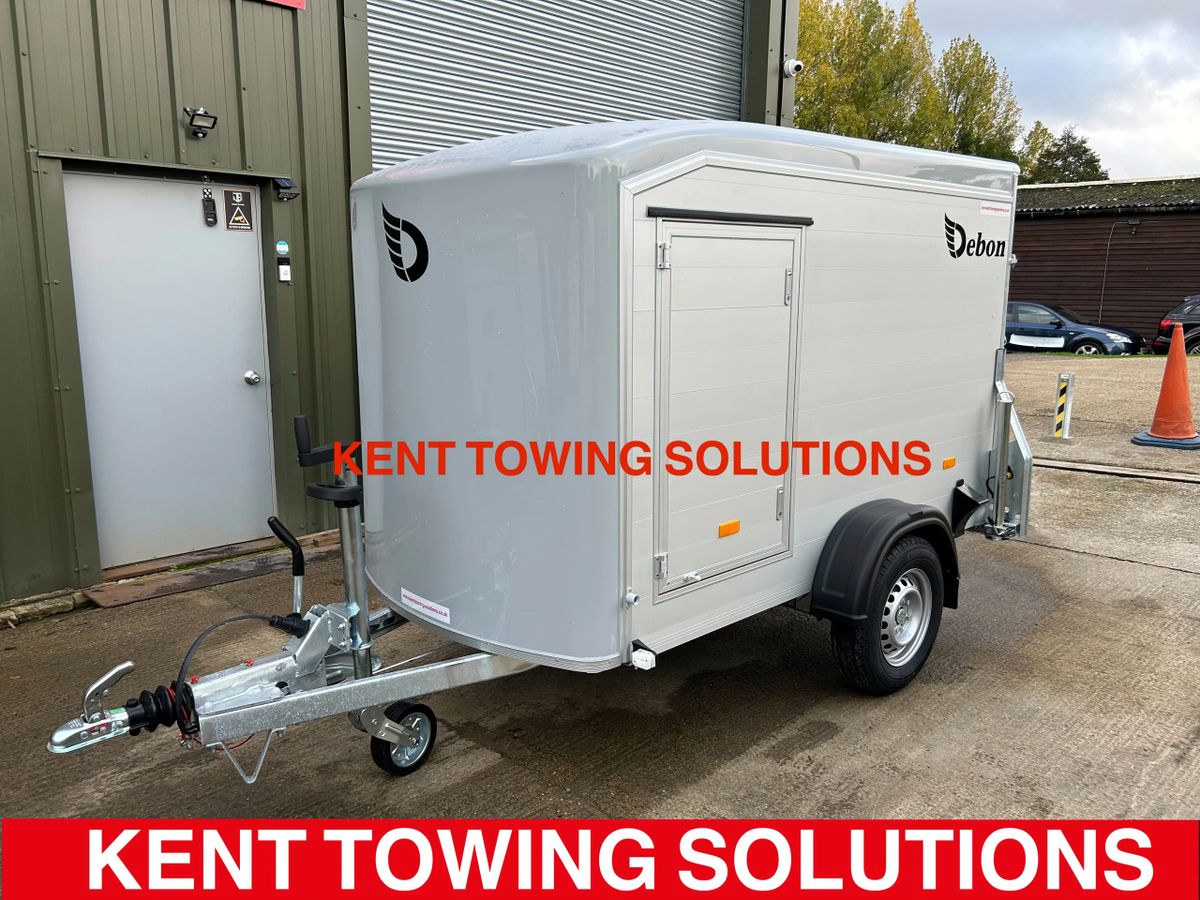 Debon C255 Box Trailer & Aluminium Sides + Side Door in Grey