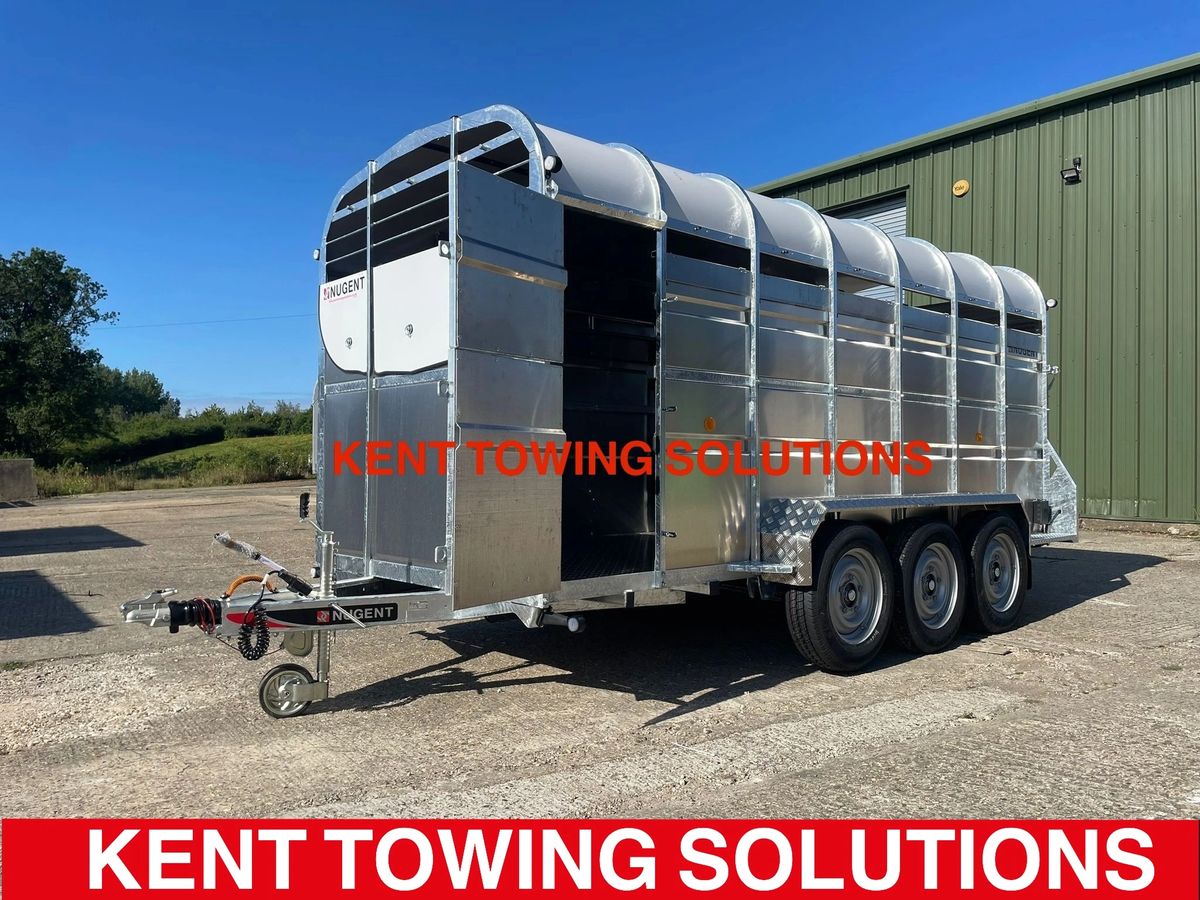 New Nugent LC4318T 14' x 6' Livestock Cattle Trailer 3,500kg Tri Axle ...