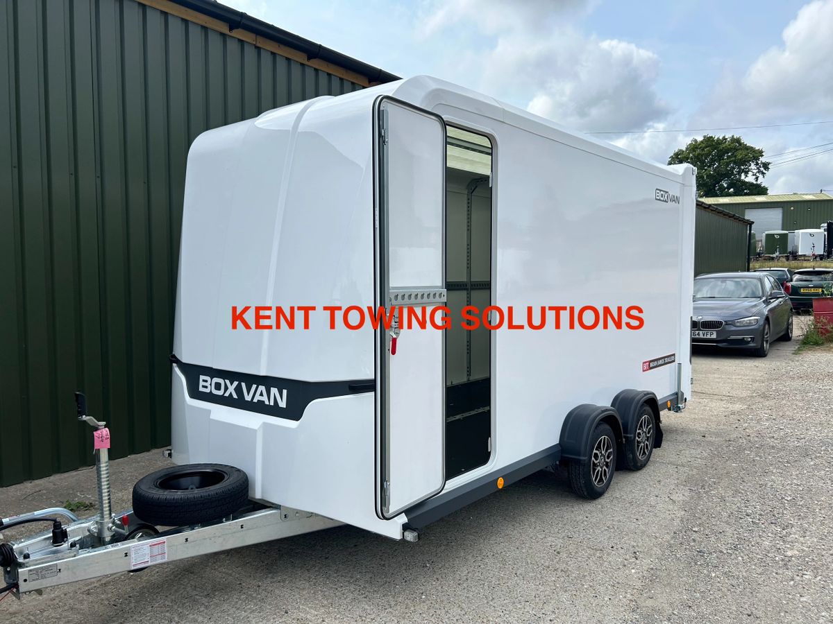 New Brian James 3.5m x 1.8m Box Trailer with Ramp Tailgate, Barn Doors ...