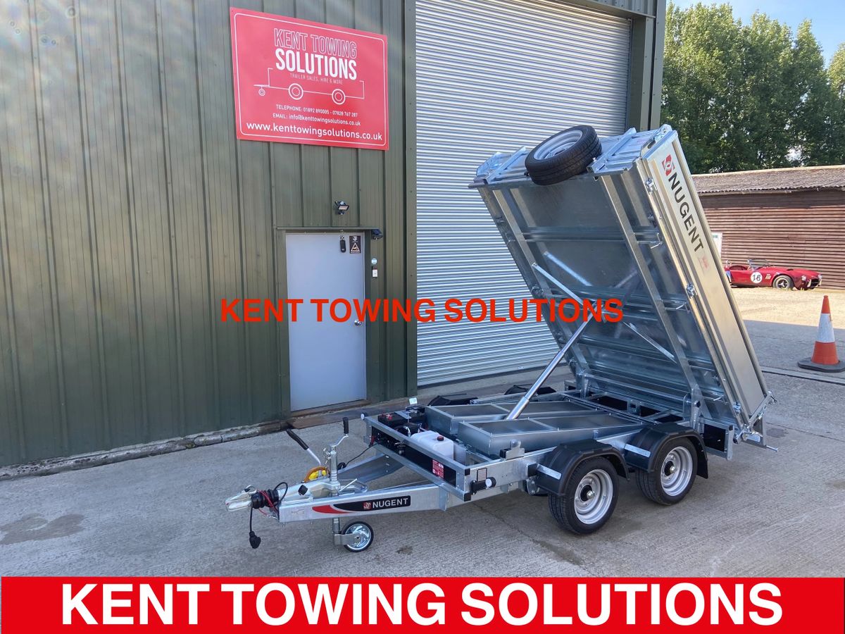 New Nugent T2518S 8ft x 5ft11 Heavy Duty Tipper Trailer 2,700kg MGW
