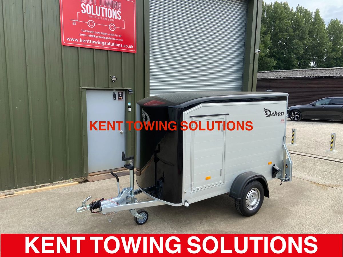 Debon C255 Box Trailer & Aluminium Sides + Side Door in Black