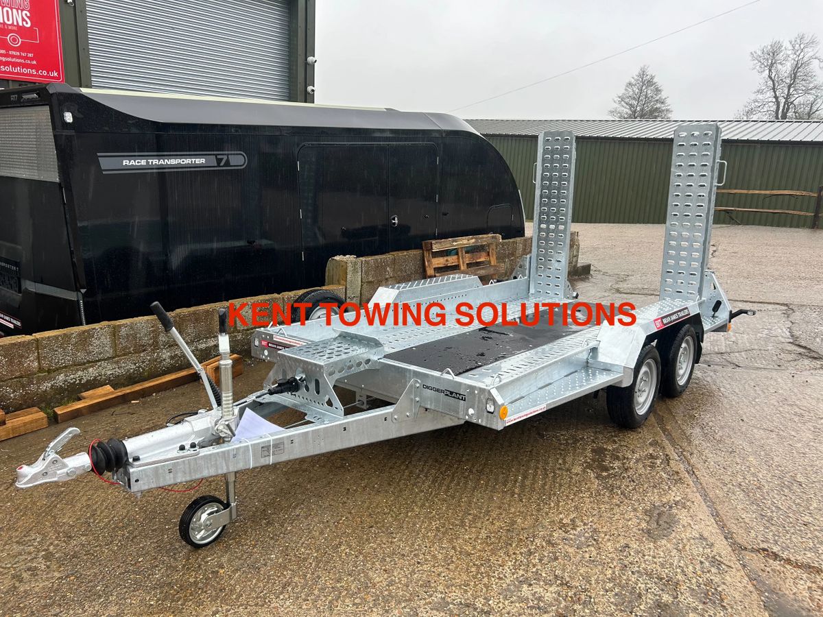 New Brian James 3.2m x 1.6m Digger Plant Trailer with Adjustable Ramps ...