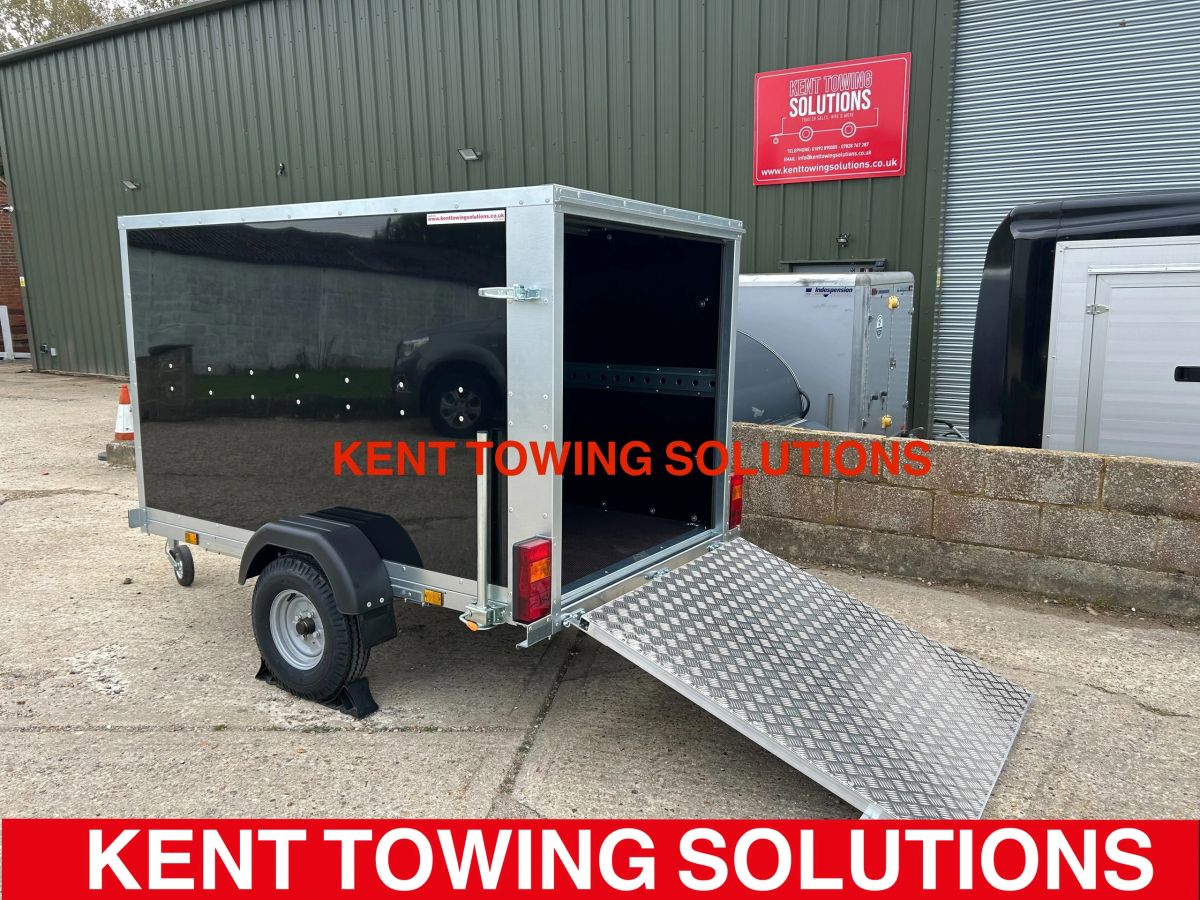 New Tickners ECO744 7ft x 4ft x 4ft Box Trailer with Ramp Tailgate Included