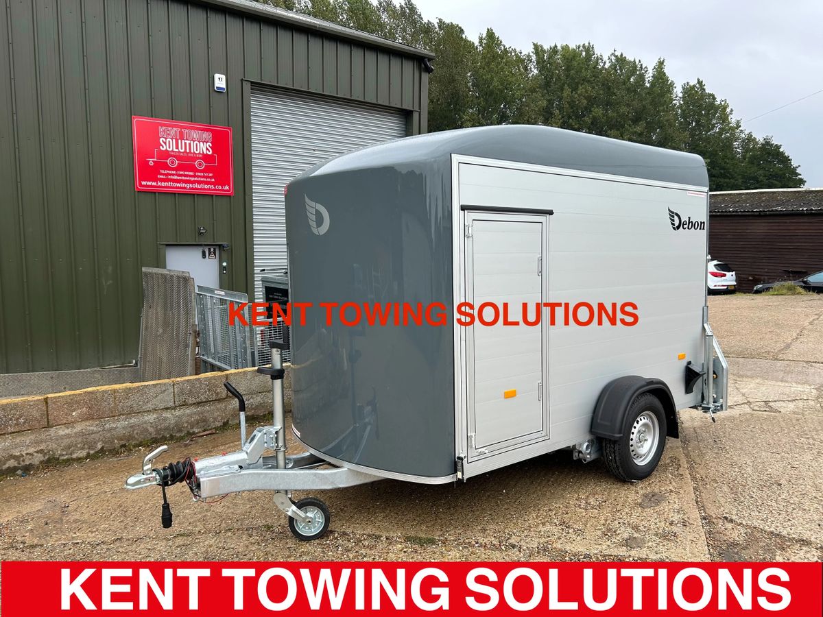 Debon C300 Box Trailer in Grey with Aluminium Side Walls and Side Door ...