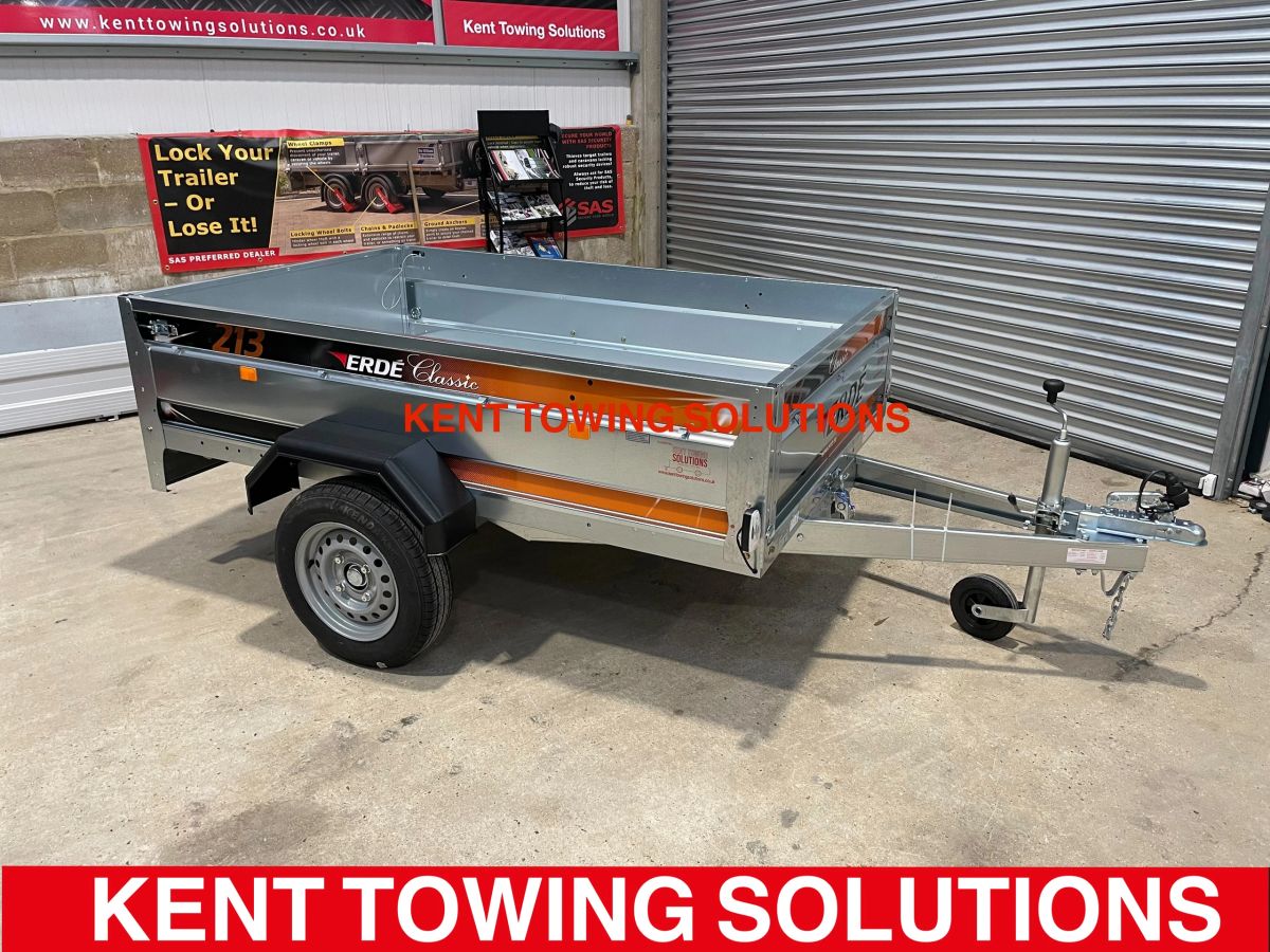 New Erde 213 Tipping Utility Trailer 750kg MGW - 6ft7 x 4ft2 Bed