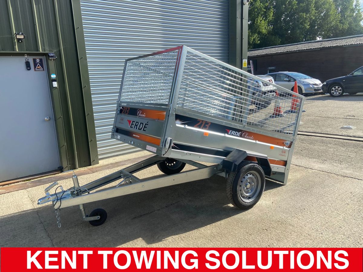 Erde 213 and 600mm Mesh Sides 750kg Tipping Utility Trailer