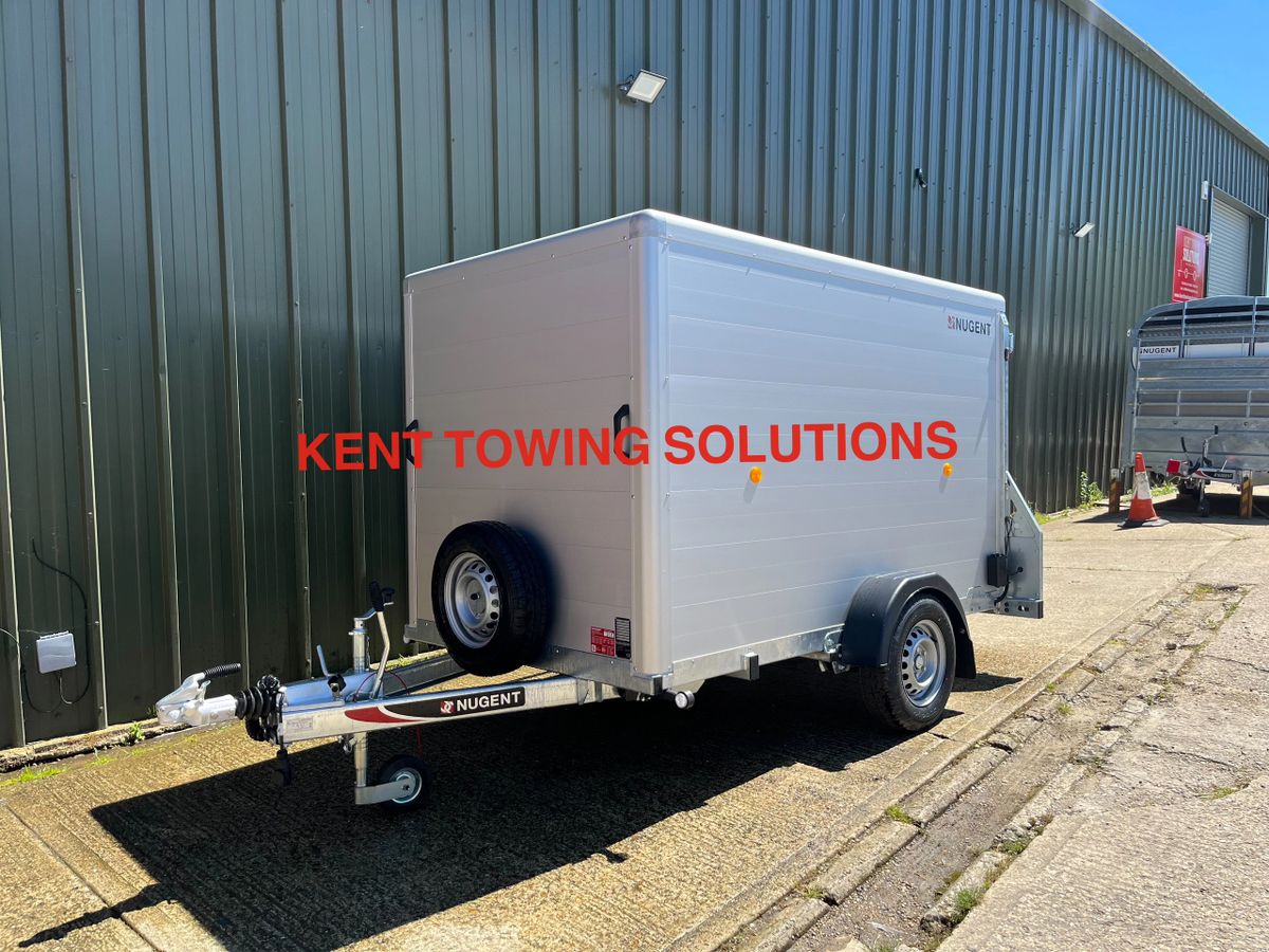 New Nugent Box Trailer BX2515S 8ft x 5ft x 5ft Box Van Bike Trailer ...