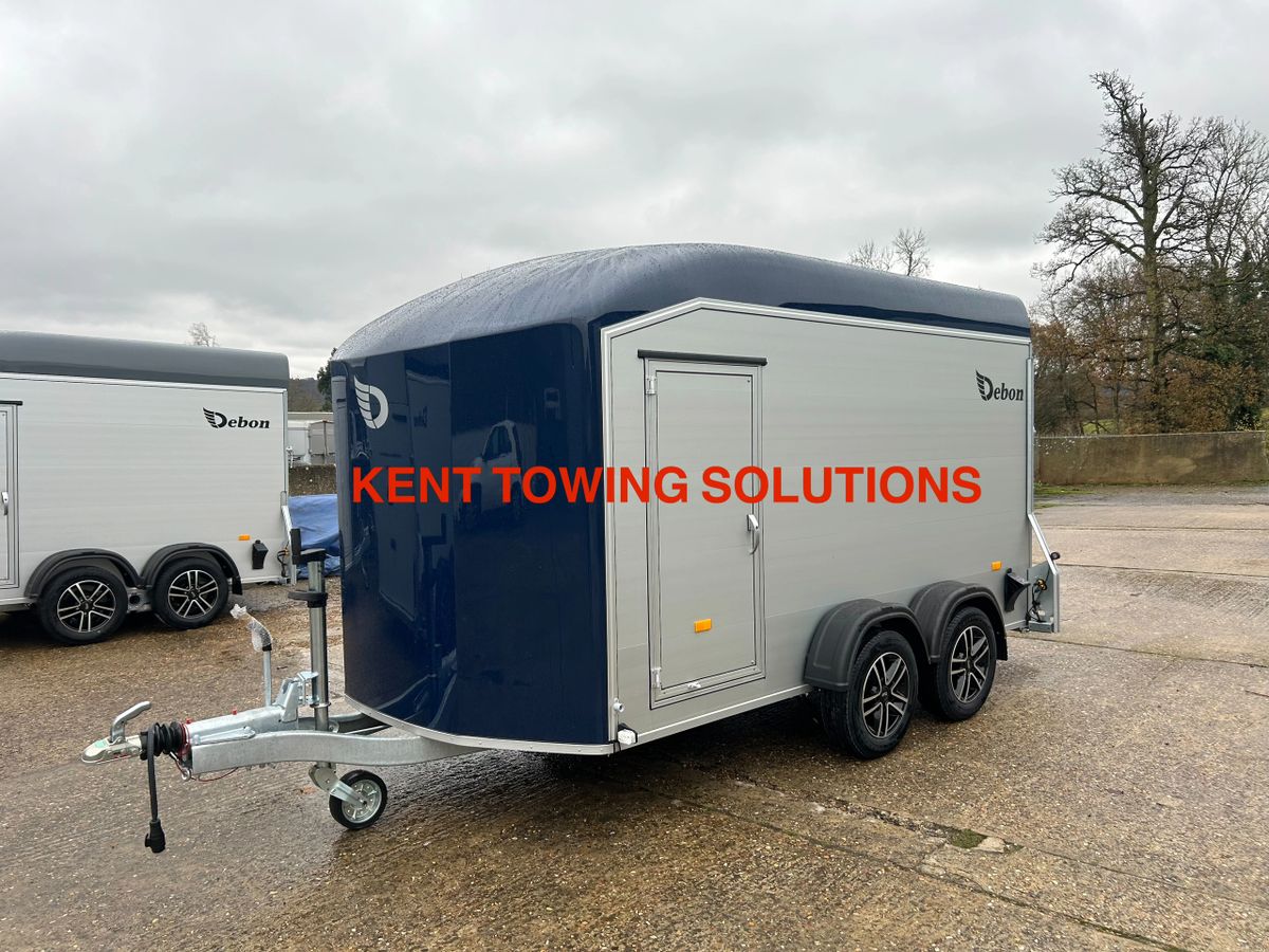 New Debon C700 12ft Box Trailer in Blue with Alloy Wheels and Fitted ...