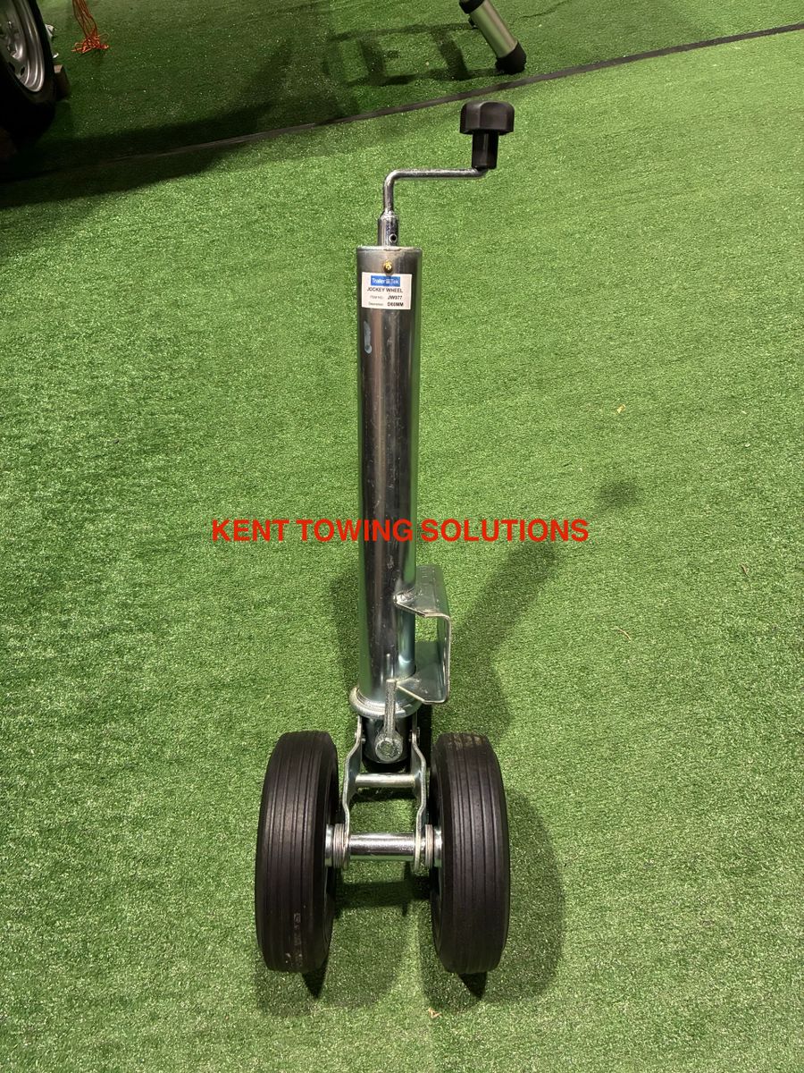 60mm Diameter Auto Folding Double Wheel Trailer Jockey Wheel