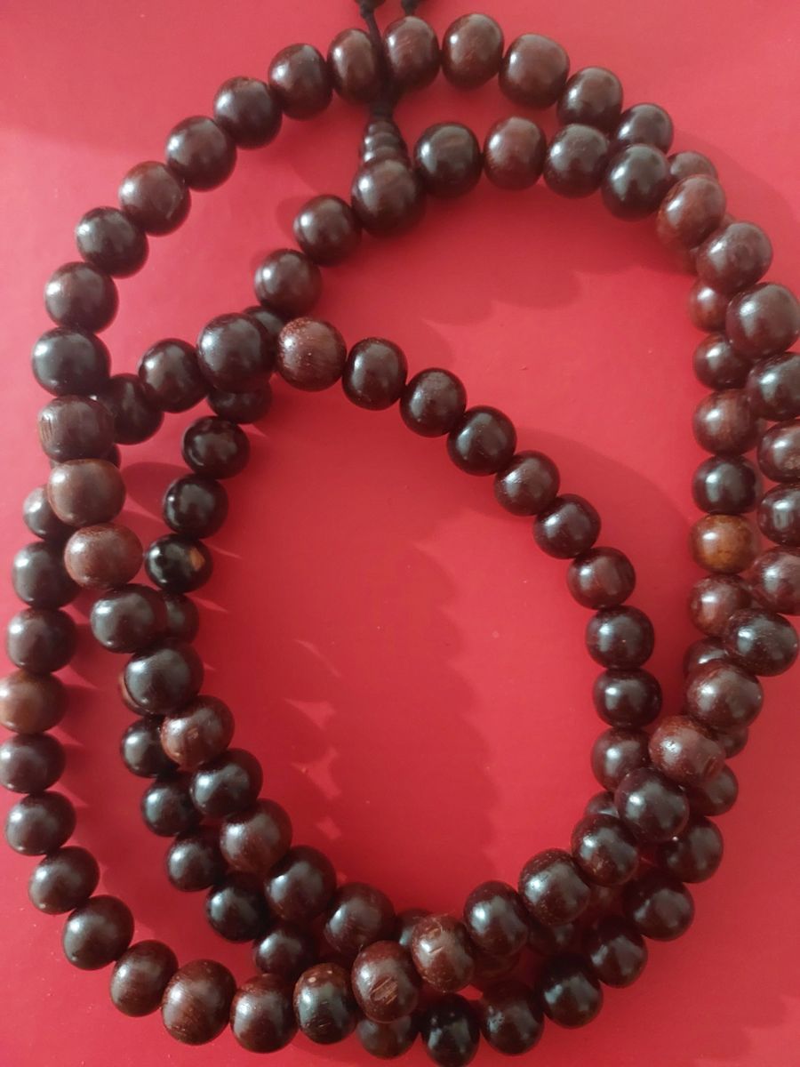 100% Pure Red Sandalwood/Chandan Lal Jap Mala 10mm