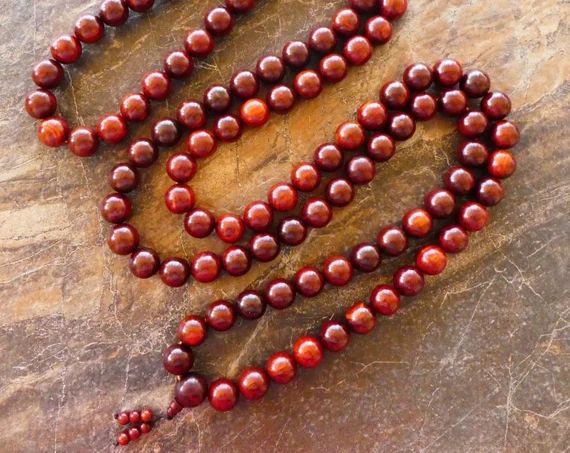 Red chandan 26 mm mala of 108