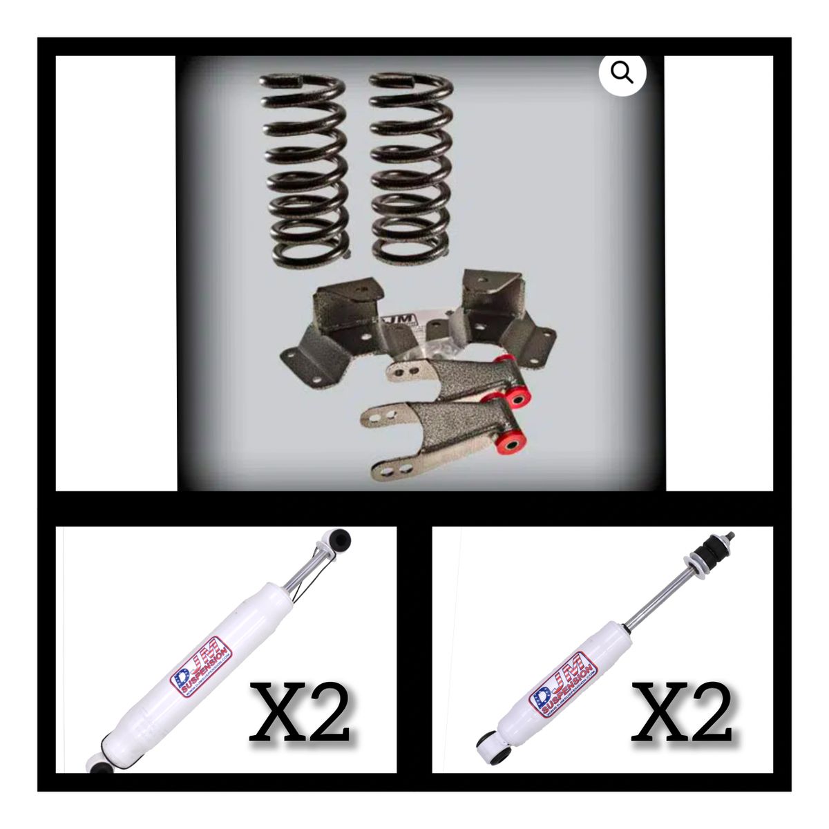 DJM 1997 – 2003 Ford F150 2 Inch Front 4 Inch Rear Complete Lowering Kit