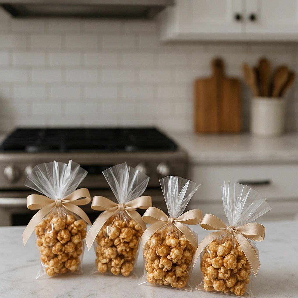 Buttery Caramel Popcorn Recipe with Downloadable Bag Toppers!