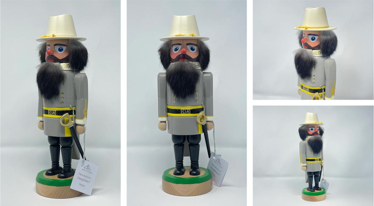 US Civil War Confederate (CSA) General, w/Rabbit Fur Hair