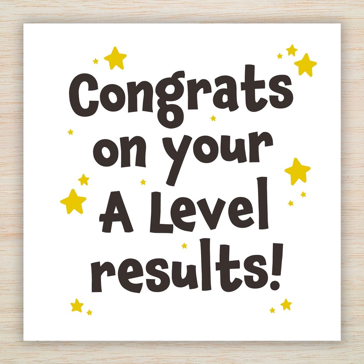A Level Exam Results Congratulations Card - Congrats! Celebrate their ...