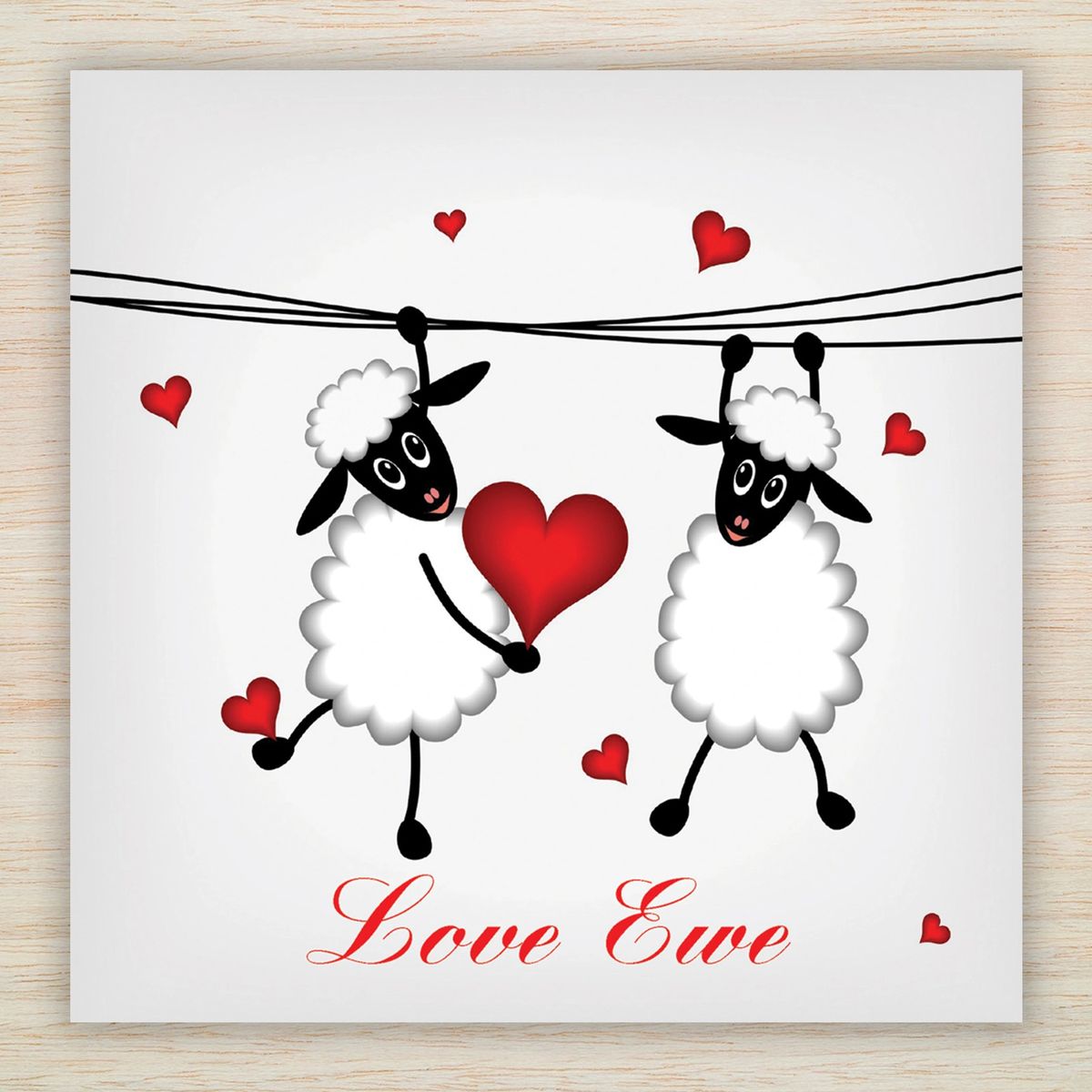 Sheep Wedding Anniversary Card Love Ewe Perfect for Husband or Wife