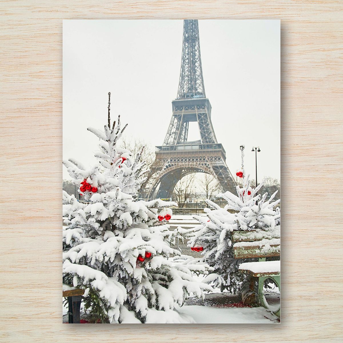 Eiffel Tower Christmas Cards and Packs | Christmas in France Greeting ...