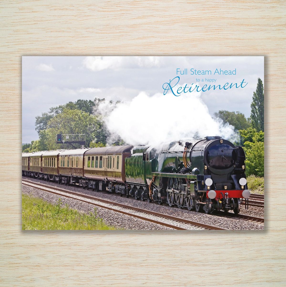 Steam Train Retirement Card | Full Steam Ahead into Retirement Greeting ...