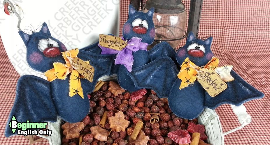 E-Pattern - A Midnight Bite Bats Pattern #116 - Instant Download Pattern