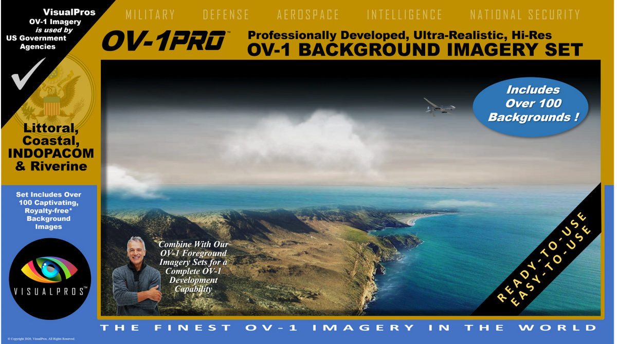 OV-1 BACKGROUND SCENES - LITTORAL/ INDOPACOM SET, OVER 100 BACKGROUNDS