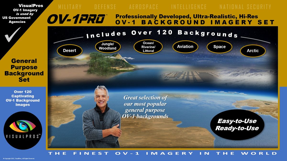 OV-1 BACKGROUND SCENES - GENERAL SET, OVER 120 VERSATILE, MULTI-PURPOSE ...